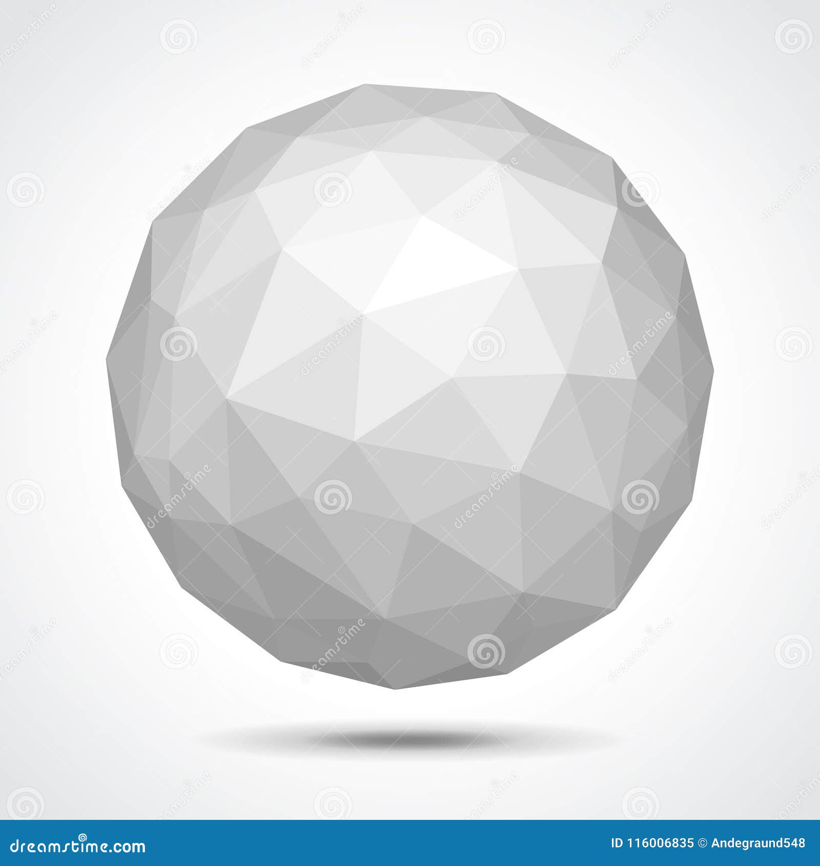 Low Poly Sphere Isolated on White Vector Stock Vector - Illustration of ...