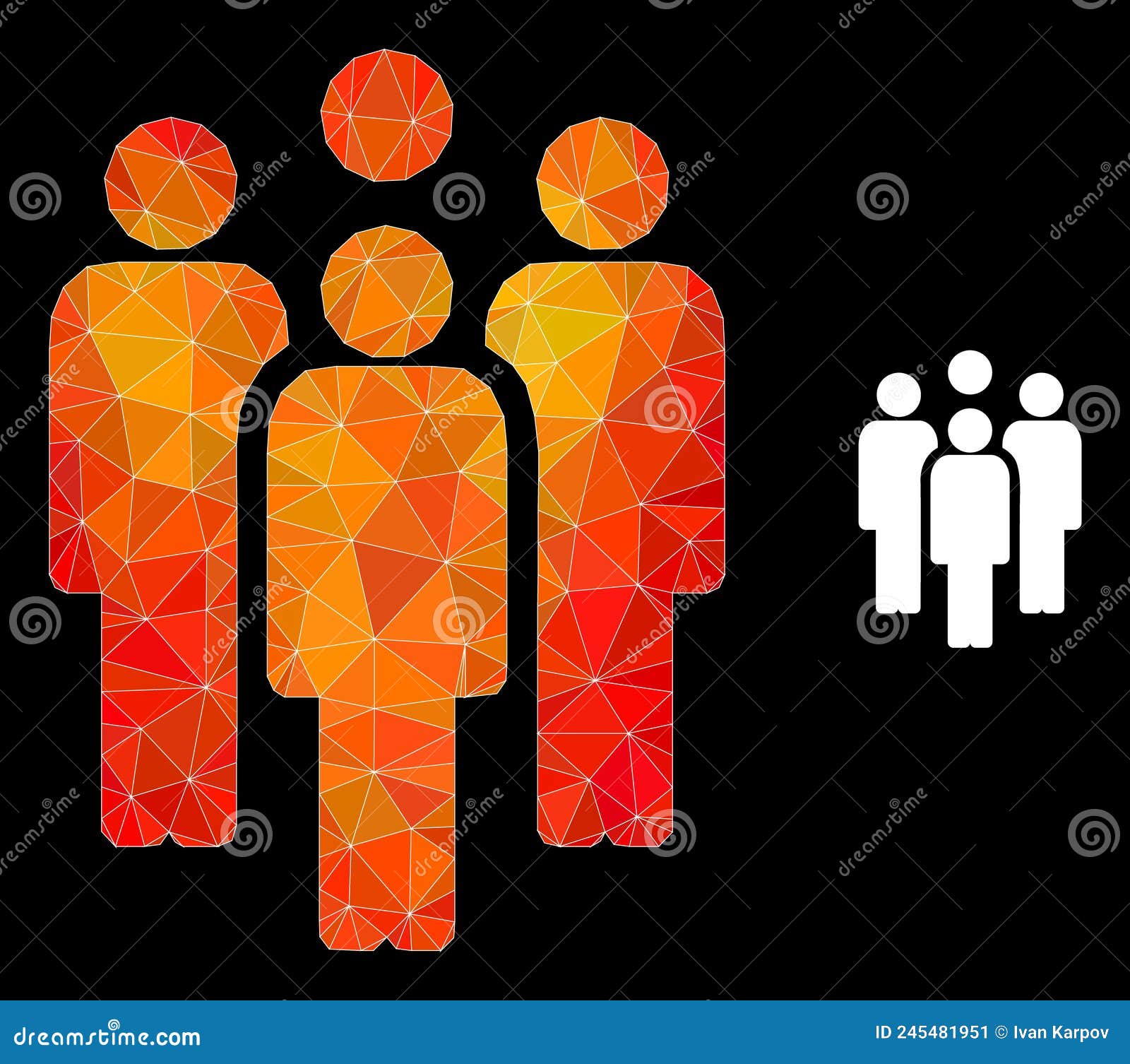 Vector Triangle Filled Staff Icon with Flame Gradient Stock Vector ...