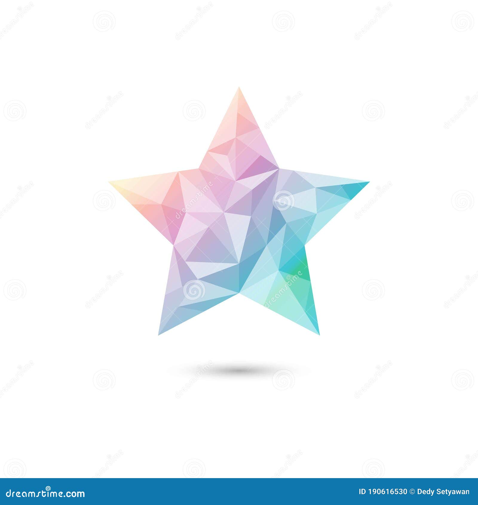 Low poly star gradient stock vector. Illustration of design - 190616530