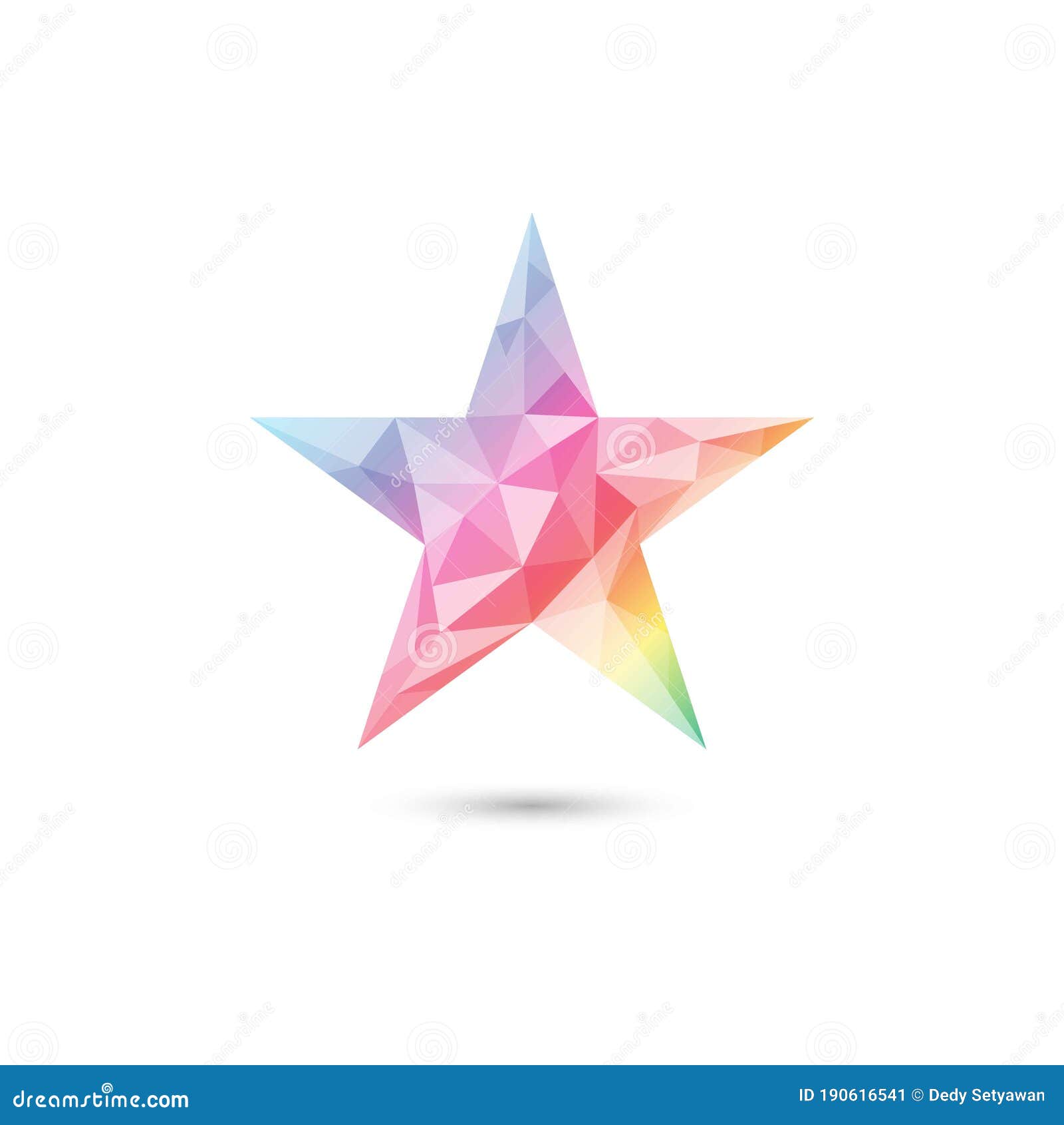 Low poly star gradient stock vector. Illustration of flat - 190616541