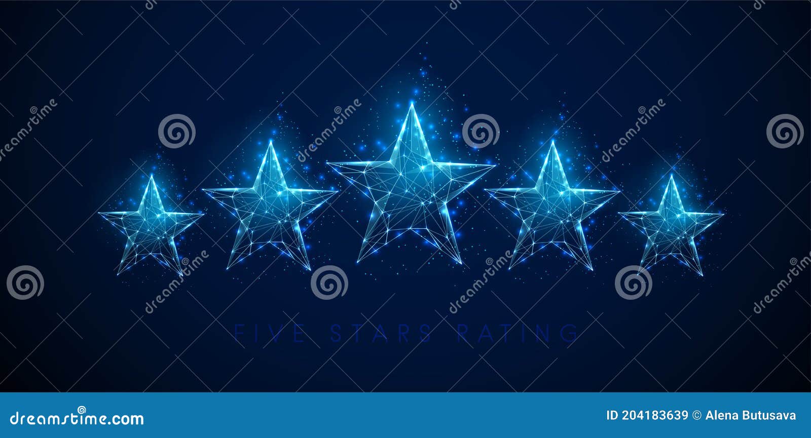 Gold Raiting Stars. 5 Golden Star Set With Shadow On Transparent ...