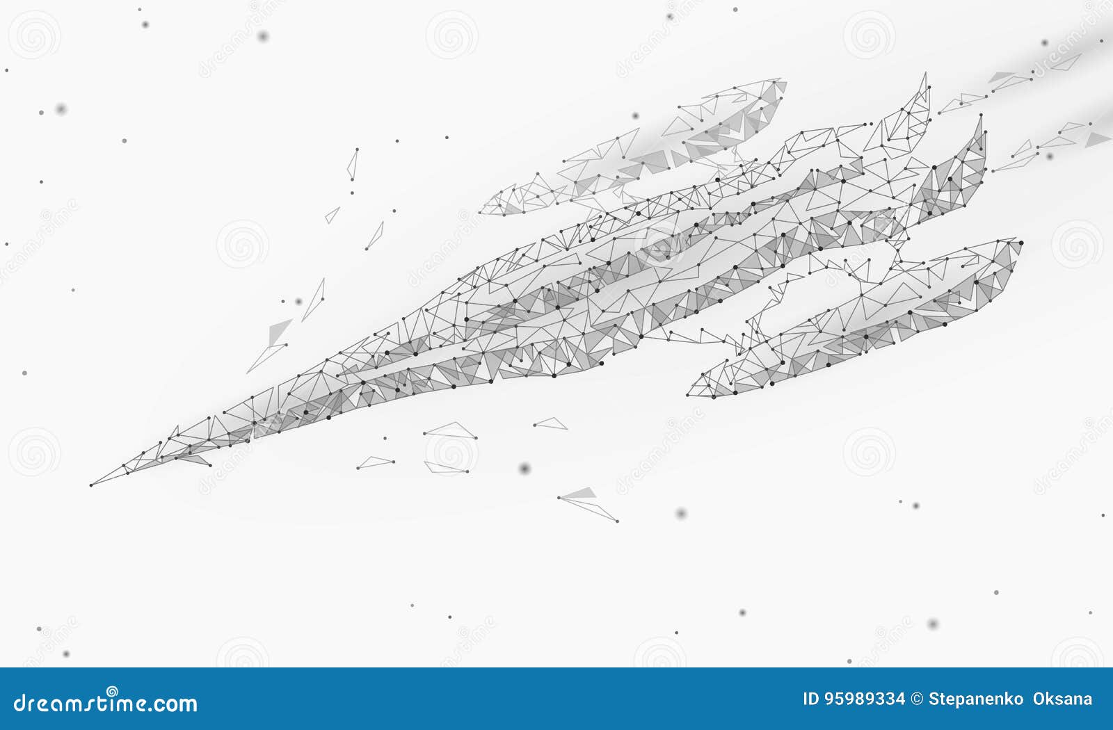Starship Design Sketch. Line Art Illustration Royalty-Free Stock Photo ...