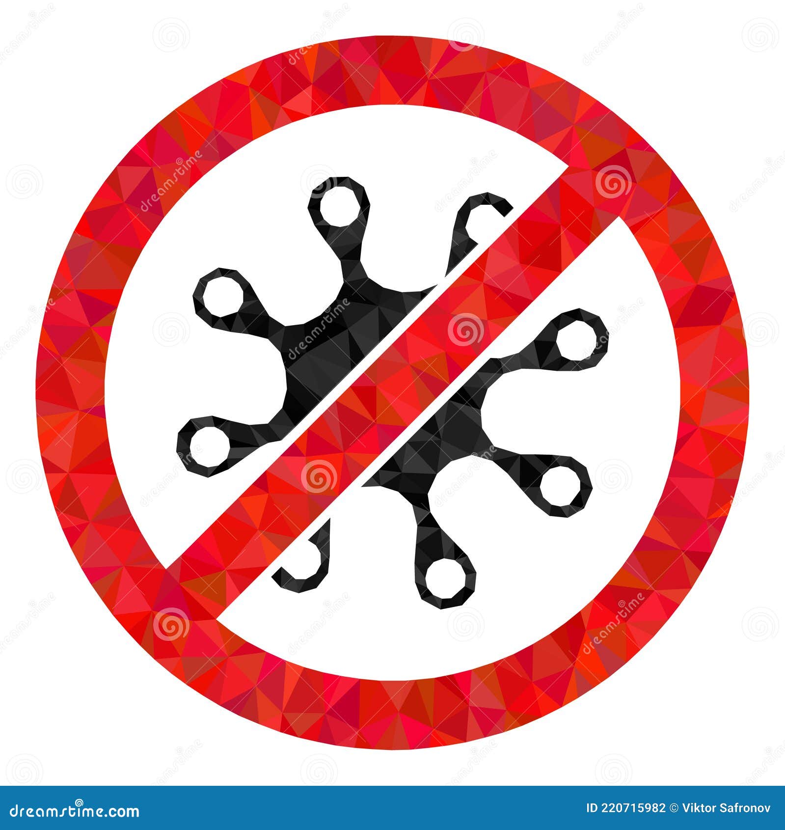 Stop Infection Triangle Filled Icon Stock Vector - Illustration of flat ...