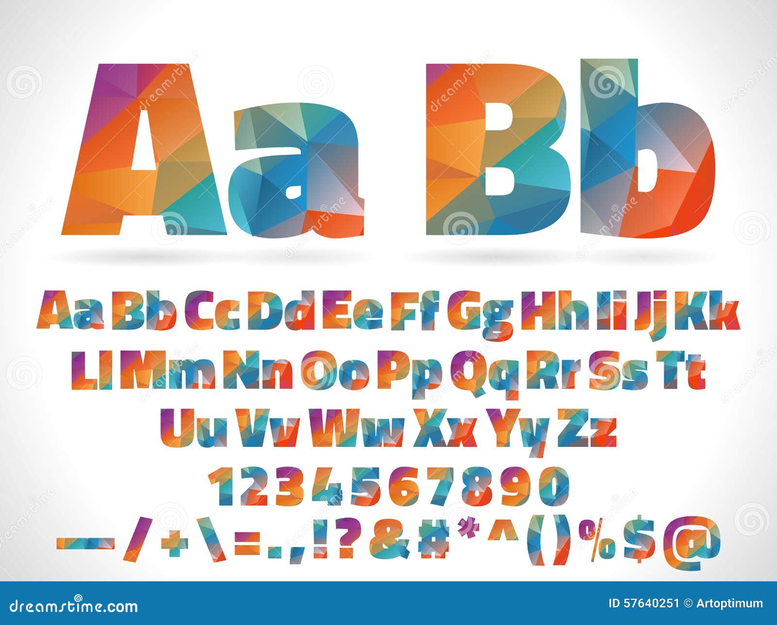 Low Poly Style Alphabet Letters Isolated on White Stock Vector ...