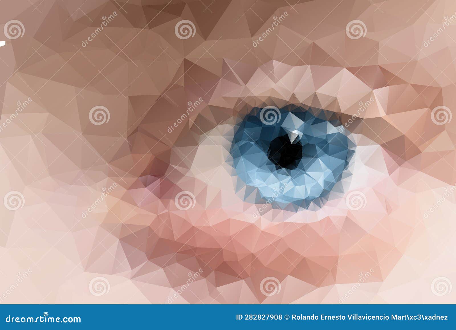 Low Poly Style Human Eye. Blue Eye, Vision and Ophthalmology Stock ...