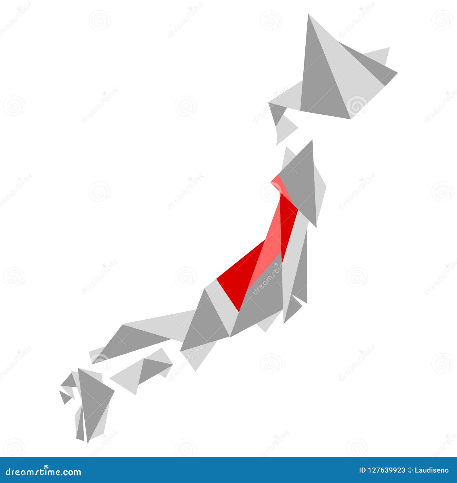 Low Poly Style Map of Japan Stock Vector - Illustration of background ...