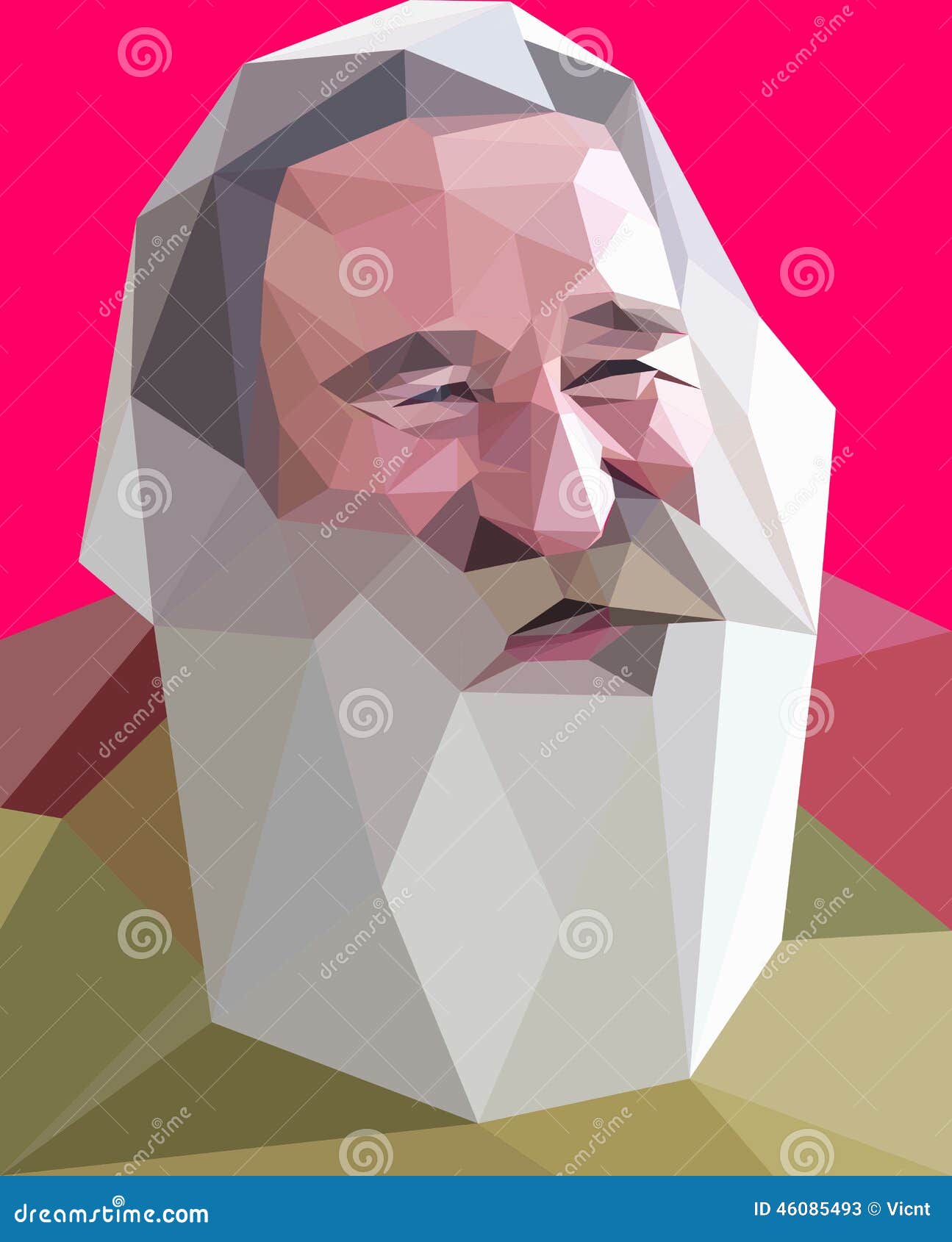 Low poly style portrait stock illustration. Illustration of hair - 46085493
