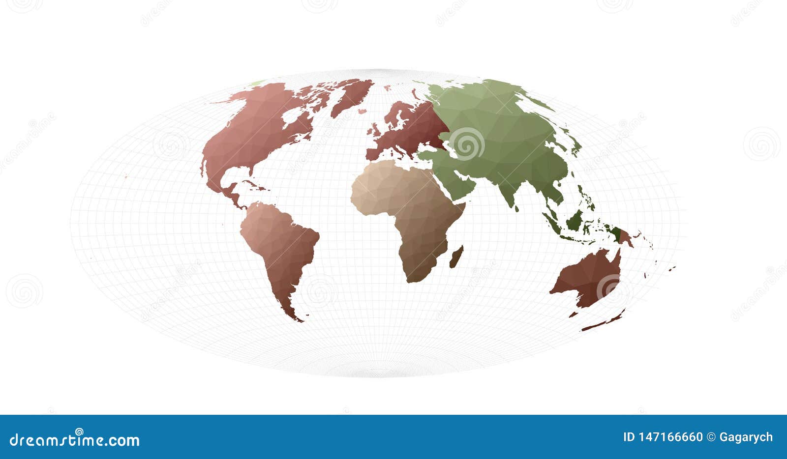 Low poly style world map. stock vector. Illustration of isolated ...