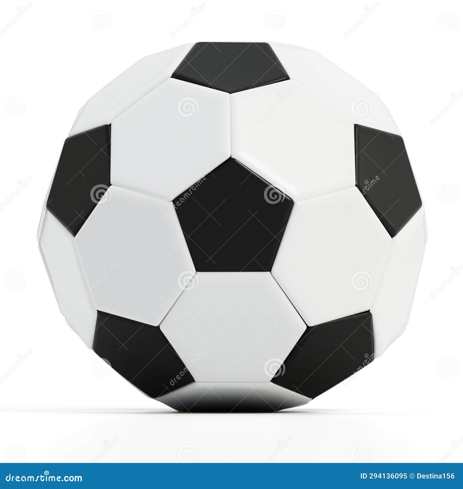 Low-poly Stylized Soccer Ball Isolated on White Background. 3D ...