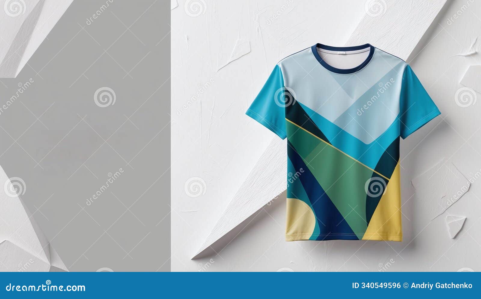 Low Poly T-shirt Mockup with Geometric Shapes in a Professional Flat ...