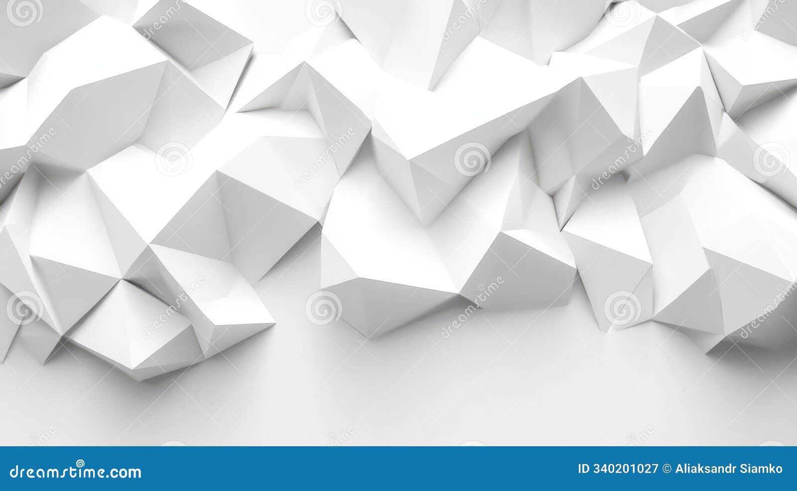 Low Poly Texture in a Clean White, 3D Visualization Stock Illustration ...