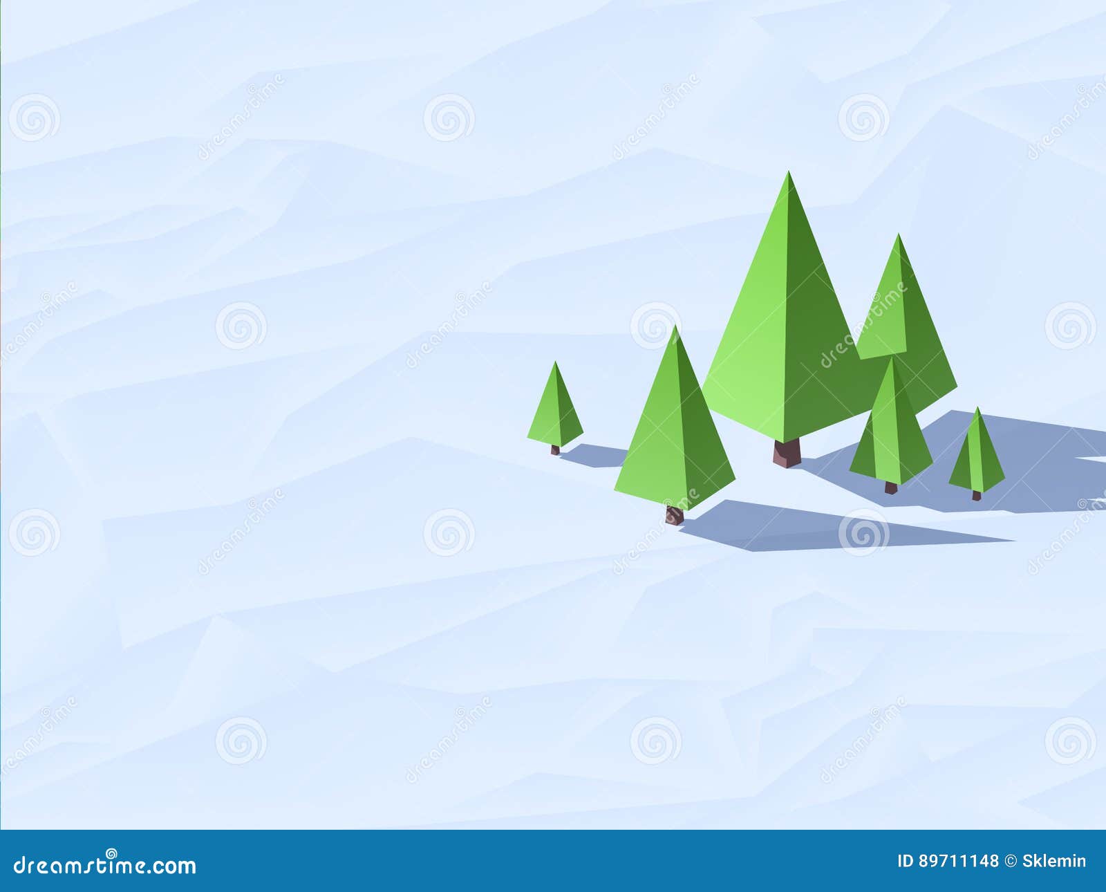 Low poly trees stock illustration. Illustration of green - 89711148