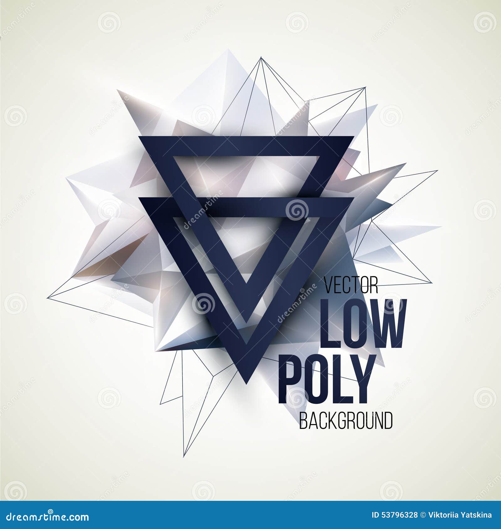 Low Poly Triangular Background. Design Element Stock Vector - Illustration of geometric, digital ...
