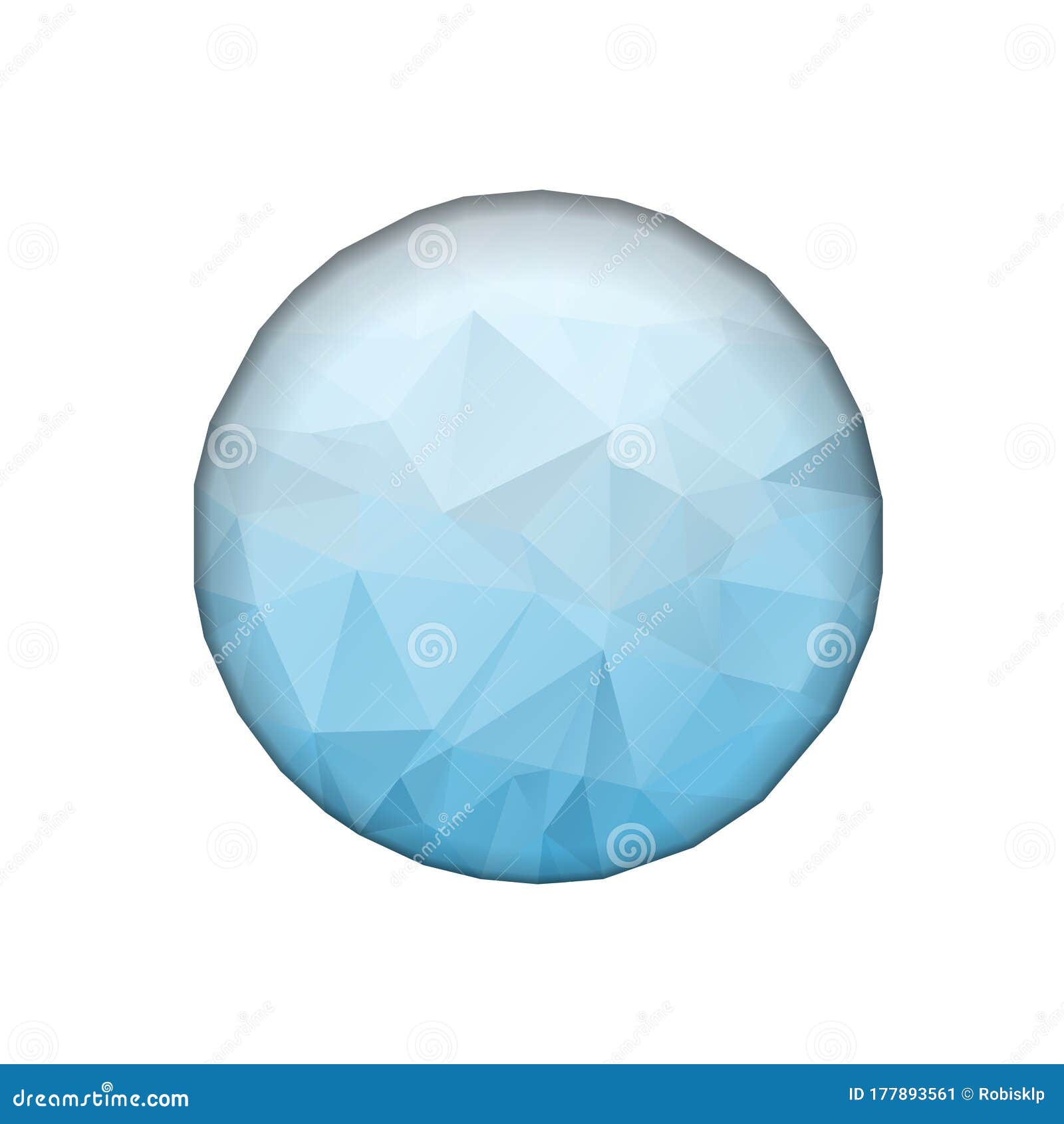 Low Poly Triangular Polygonal Blue Circle Shaped Banner Stock Vector ...