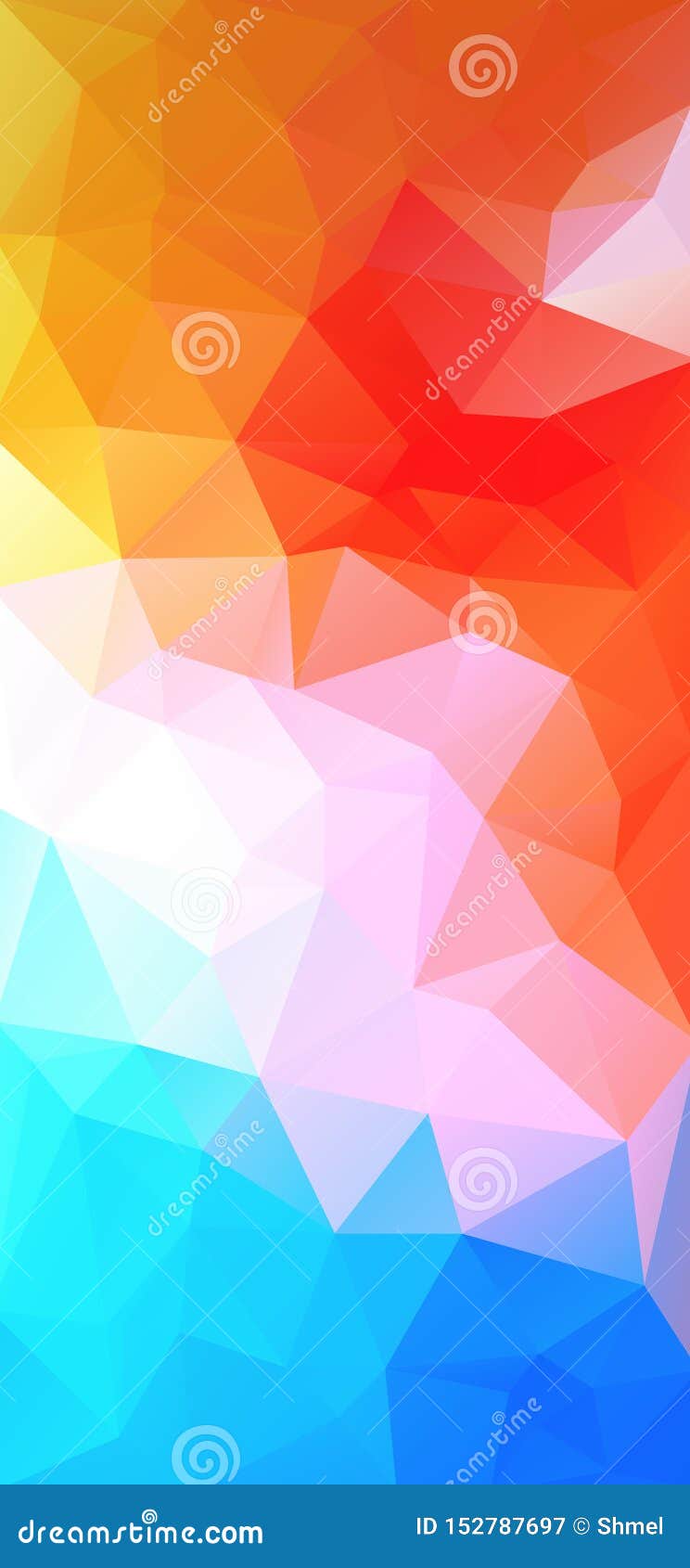 Vertical Triangular Prism Multicolored Banner Vector Illustration ...