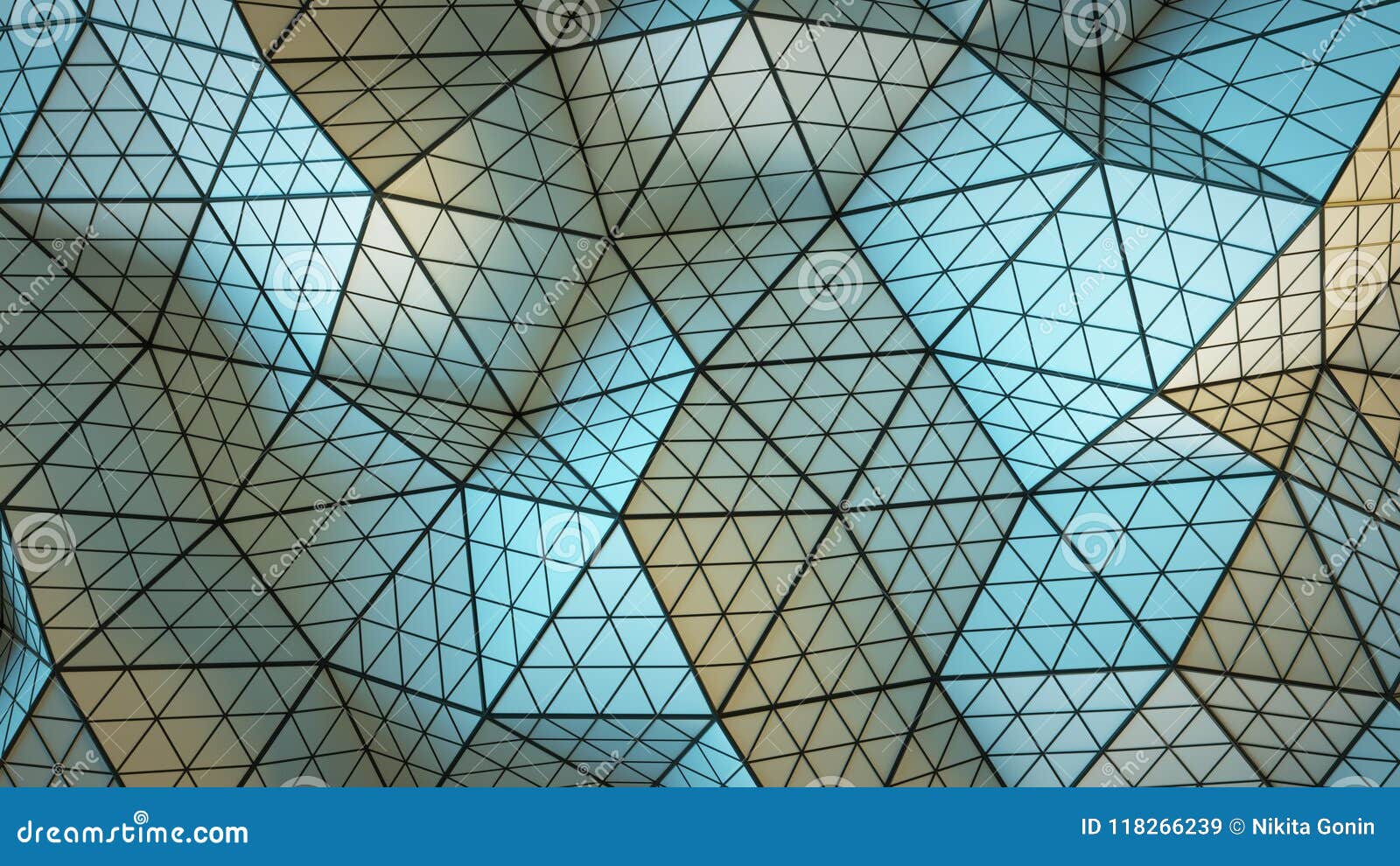 Low Poly Triangulated Surface 3D Render Stock Illustration ...