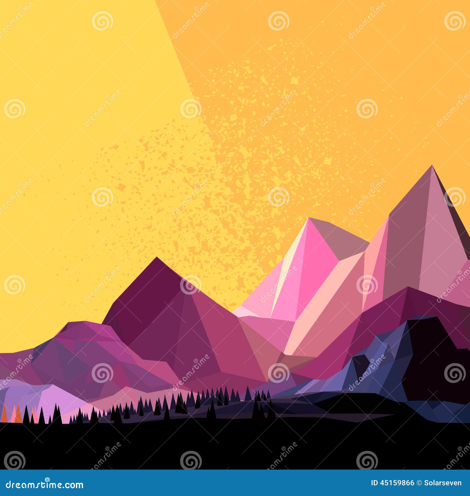 Low Poly Vector Mountain | CartoonDealer.com #45159866
