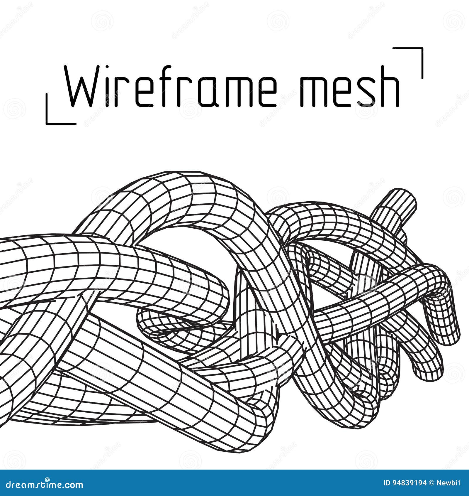Low Poly Vein or Wire Wireframe Mesh Background. Stock Vector ...