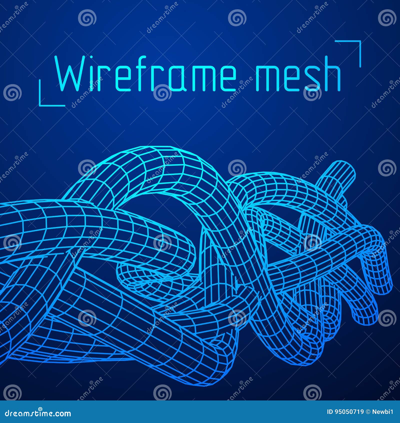 Low Poly Vein or Wire Wireframe Mesh Background. Stock Vector ...