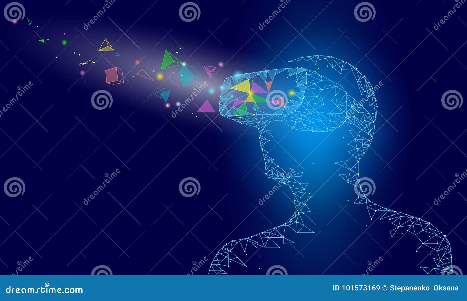 Connected Dots Point Line Triangle Leaf. Eco Nature Concept On White ...