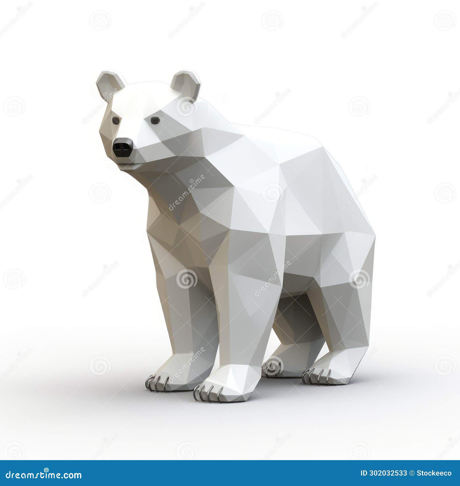 Polar Bear Geometry: 3d Isolated Graphic Element with Creative Commons ...