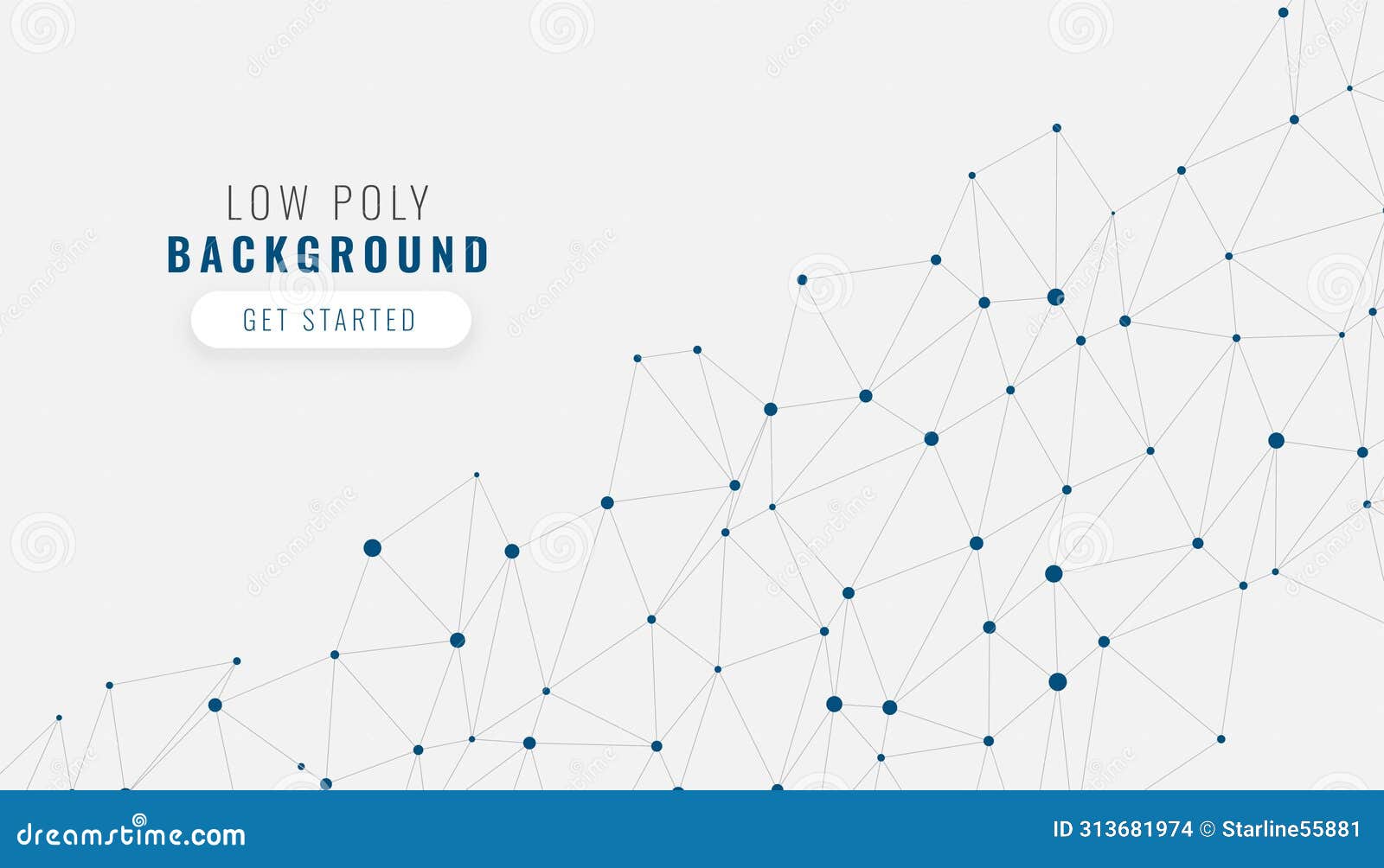 Low Poly White Network Connection Background Stock Vector ...