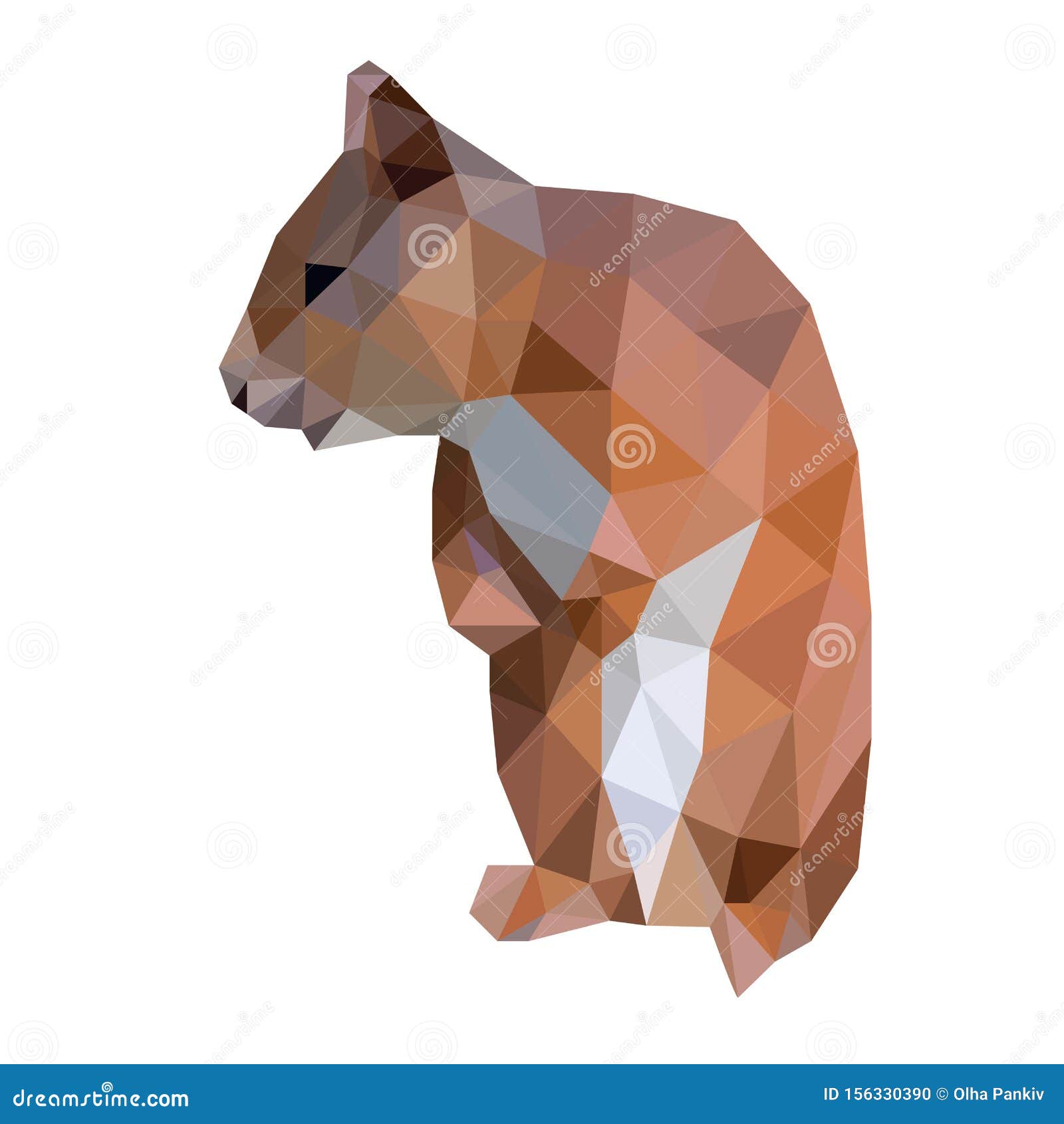 Low Poly Wild Design Vector Squirrel Stock Vector - Illustration of ...