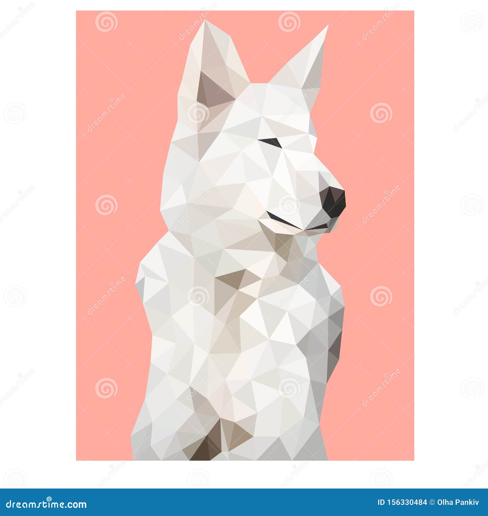 Low poly wild vector dog stock vector. Illustration of face - 156330484