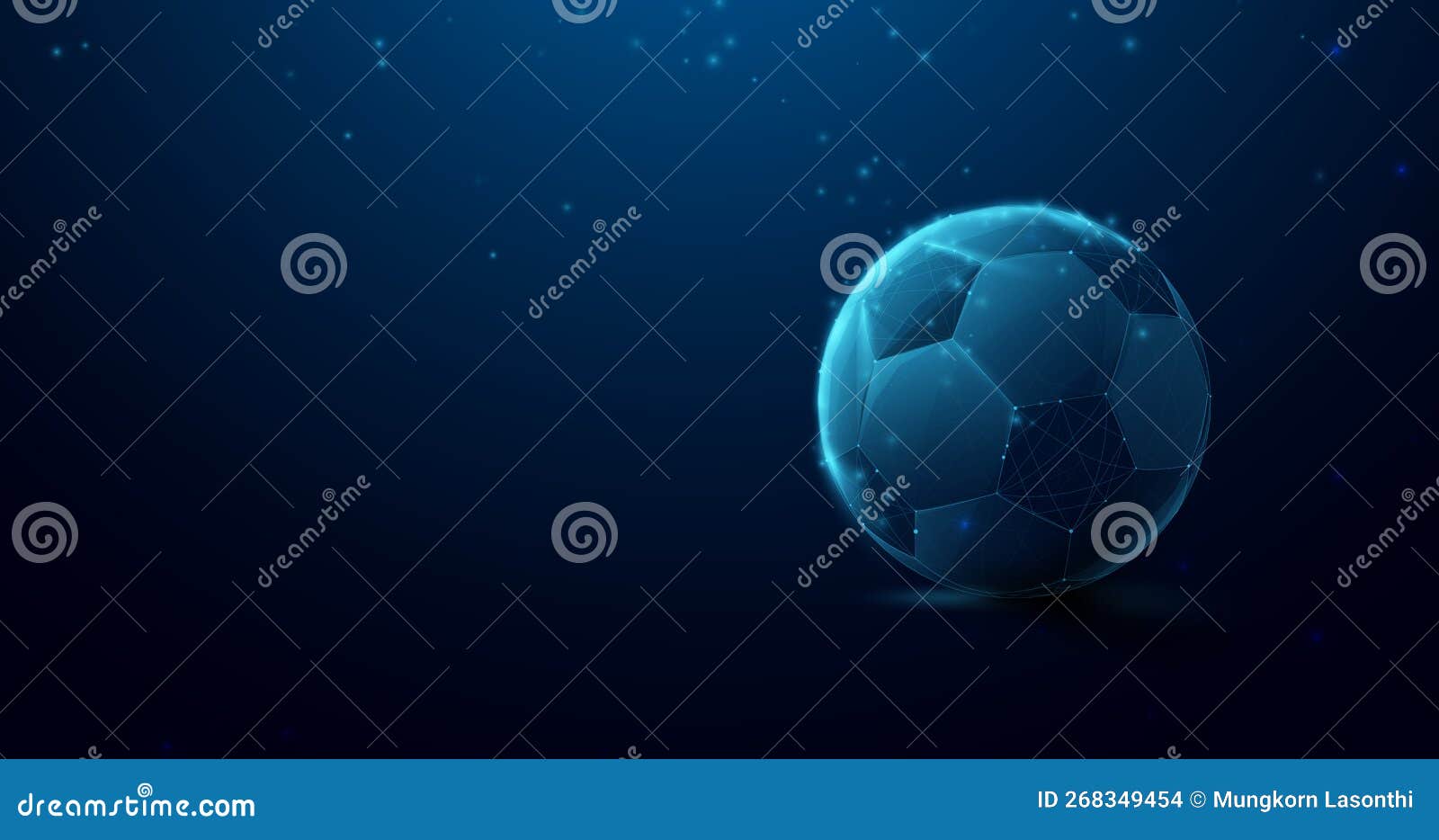 Low Poly Wireframe Football, the Soccer Ball. Vector Illustration Stock ...
