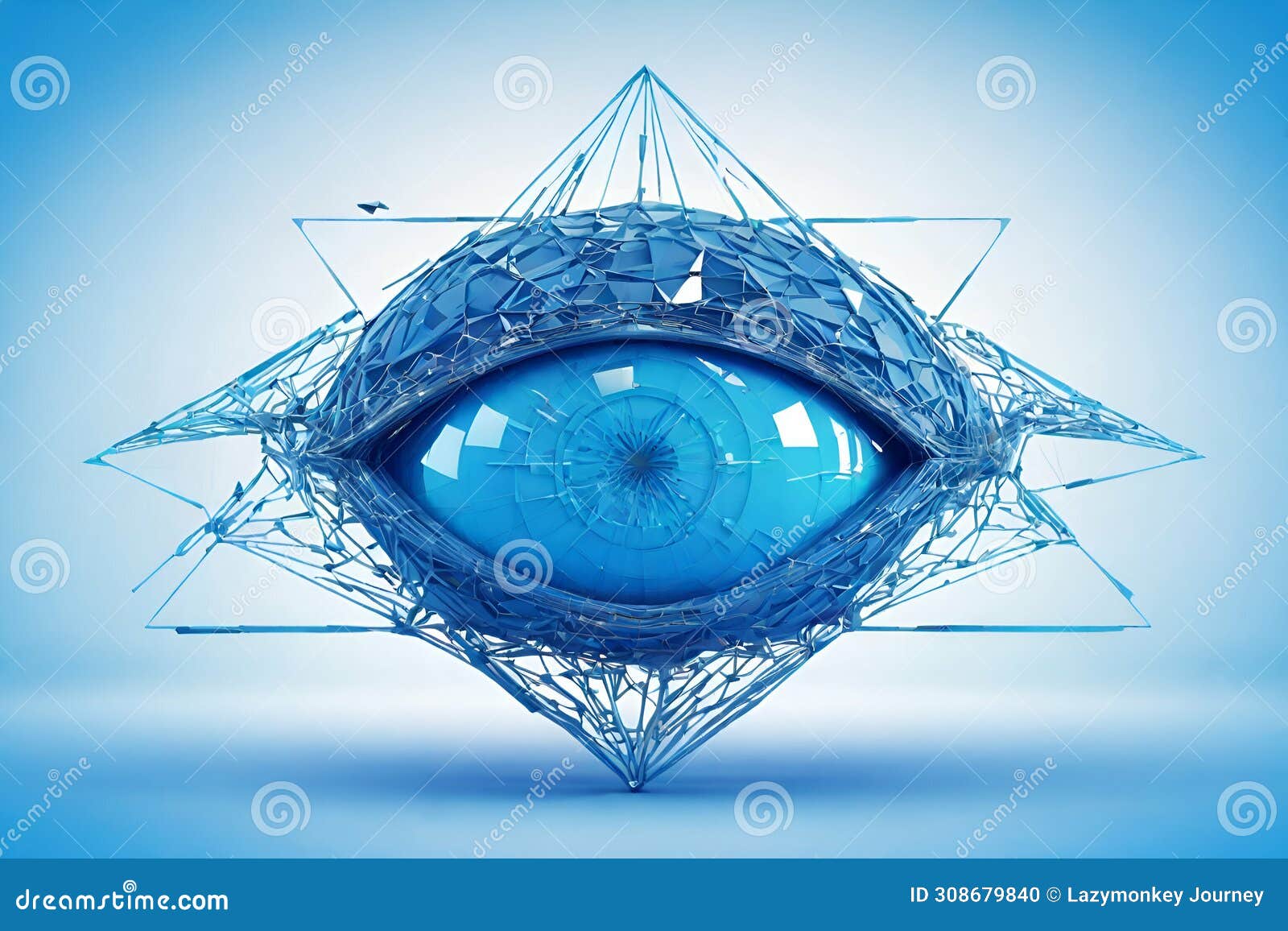 Low Poly Wireframe Technology Eye Stock Illustration - Illustration of ...