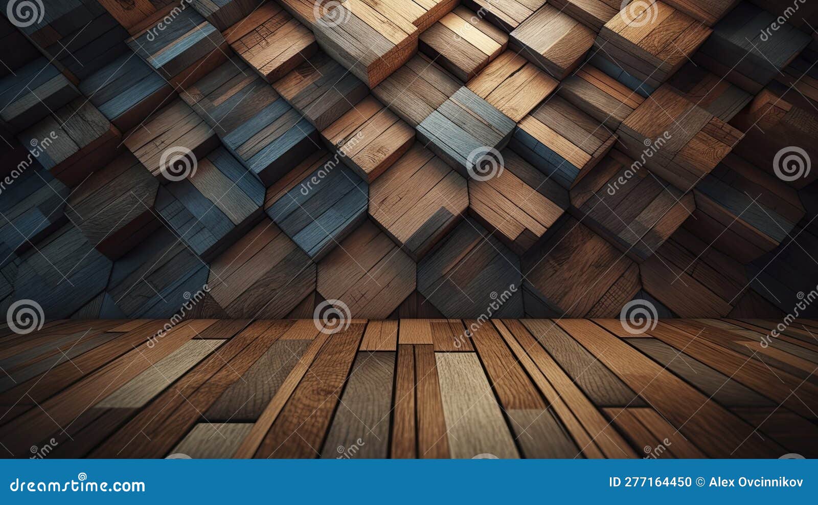 Low Poly Wooden Panel Background for Wall Decor. Stock Illustration ...