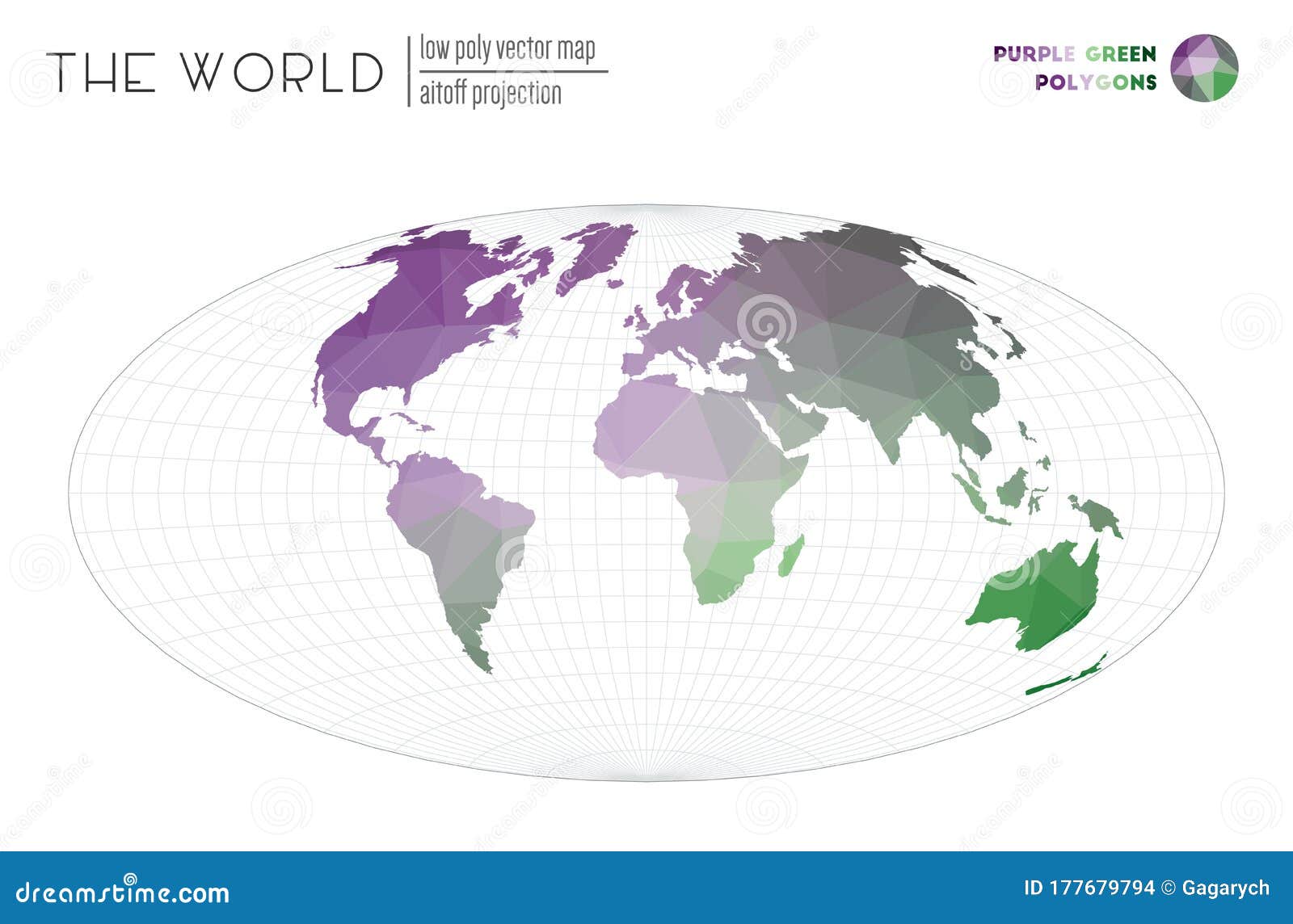 Low poly world map. stock vector. Illustration of cartography - 177679794
