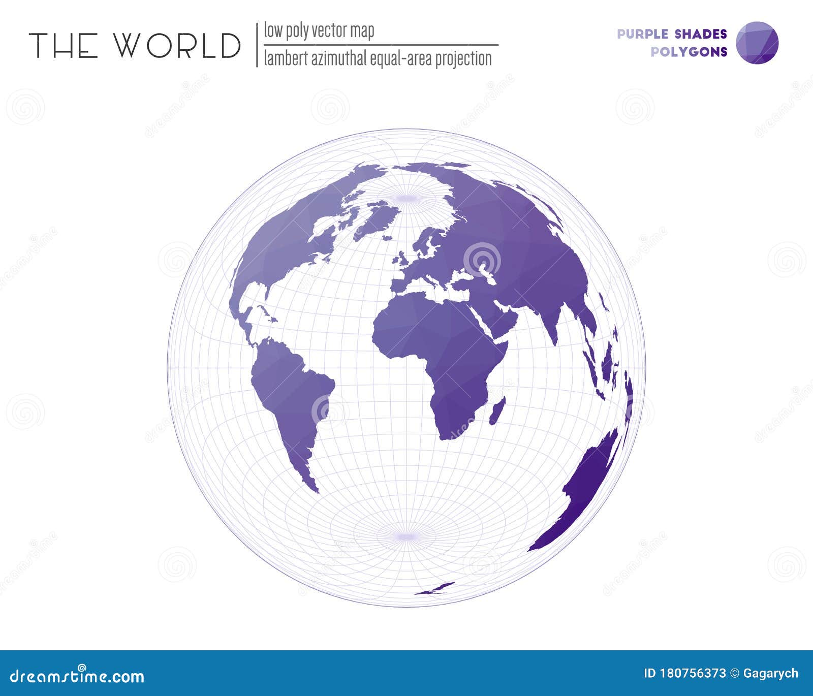 Low poly world map. stock vector. Illustration of earth - 180756373