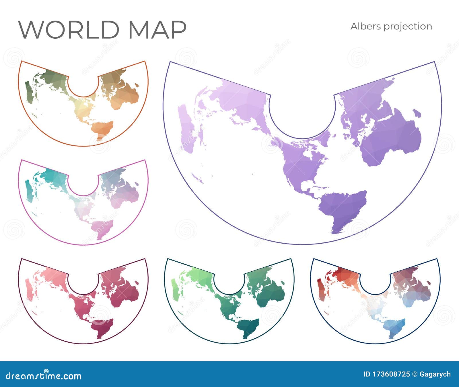Low Poly World Map Set. stock vector. Illustration of hacker - 173608725 Low Poly World Map Set. stock vector. Illustration of hacker - 173608725