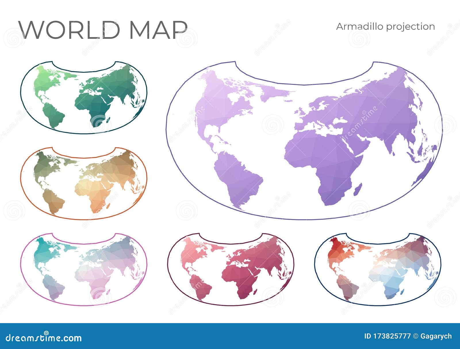 Low Poly World Map Set. stock vector. Illustration of outline - 173825777 Low Poly World Map Set. stock vector. Illustration of outline - 173825777