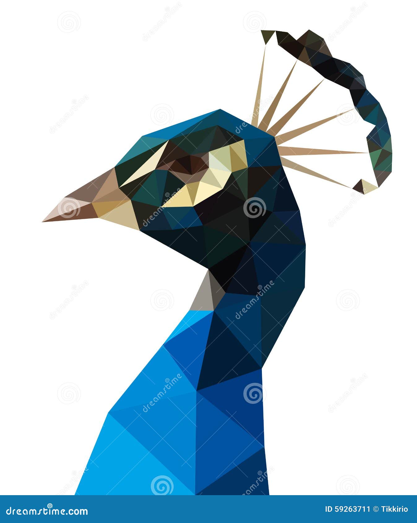 Polygon On Blue Abstract Background Cartoon Vector | CartoonDealer.com ...