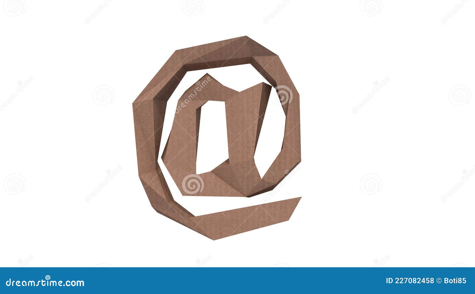 Low Polygon Cardboard Typeface Text at Stock Illustration ...