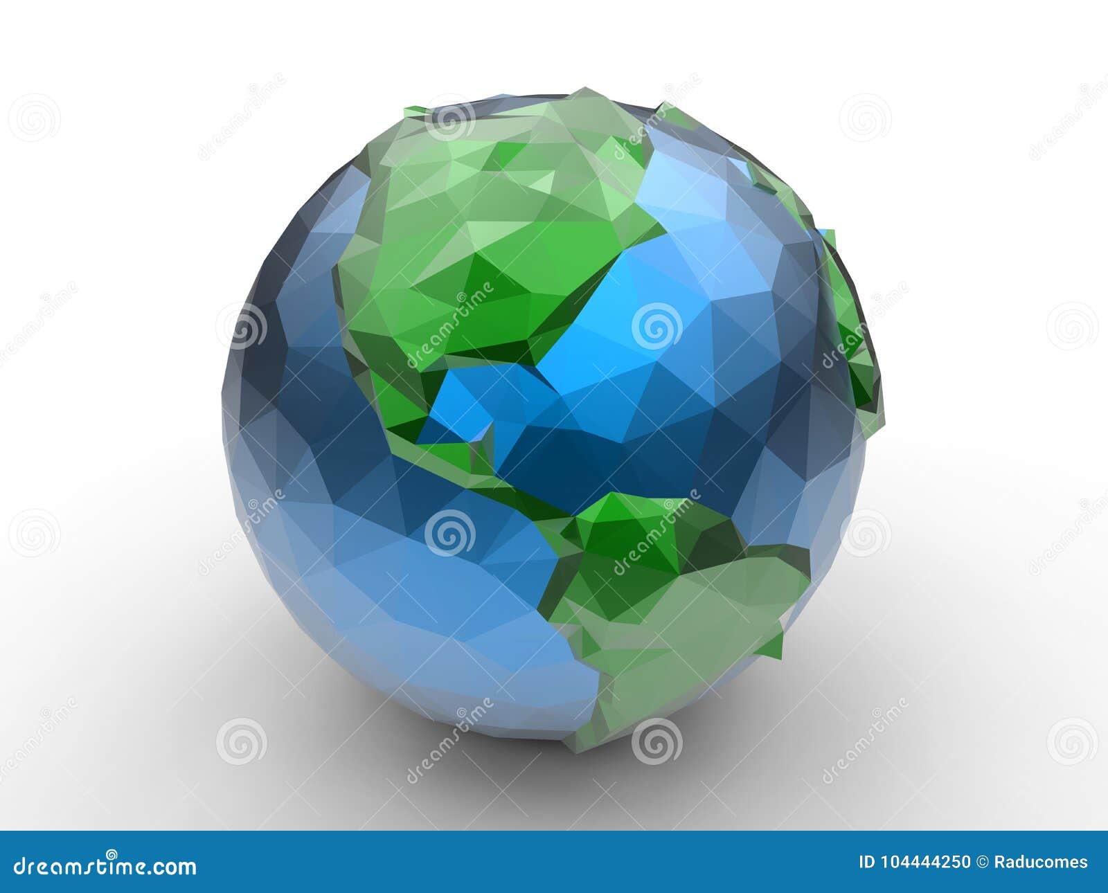 Low Polygon Earth Illustration - America Stock Illustration ...