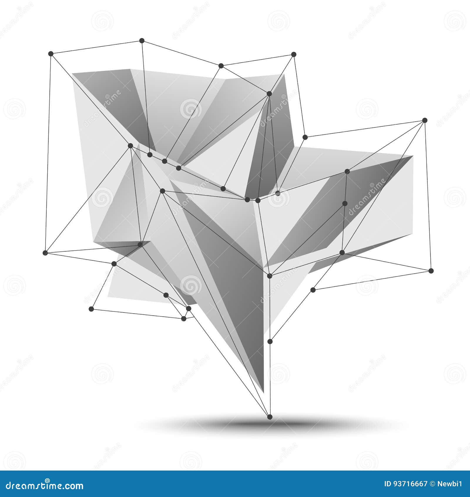Low Polygon Geometry Vector Element Stock Vector - Illustration of dots ...