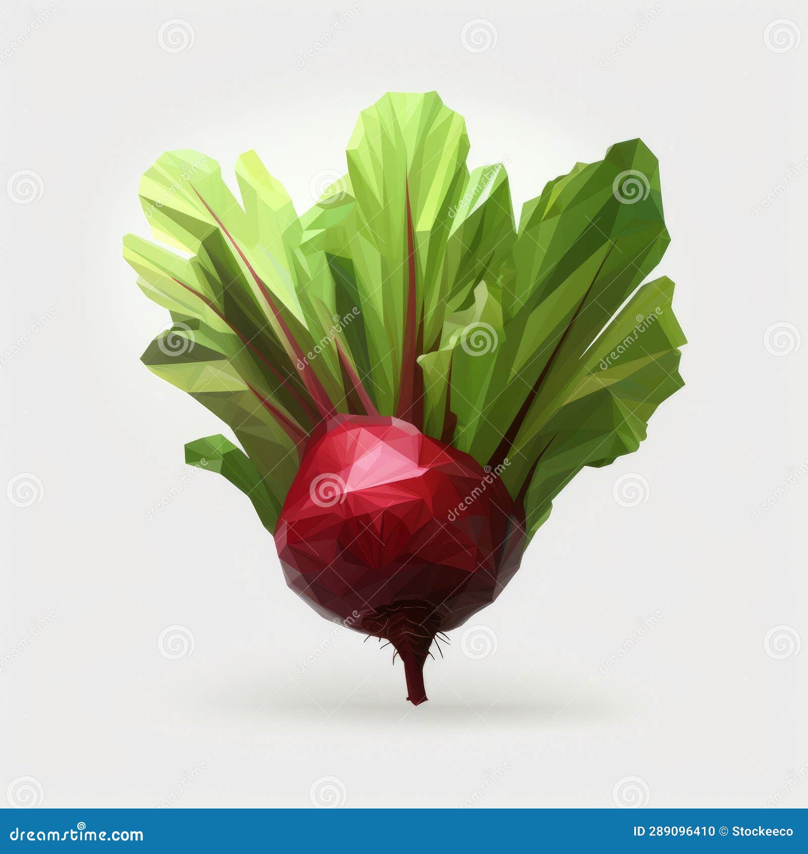 Low Poly Beetroot: Realistic Usage of Light and Color Stock ...