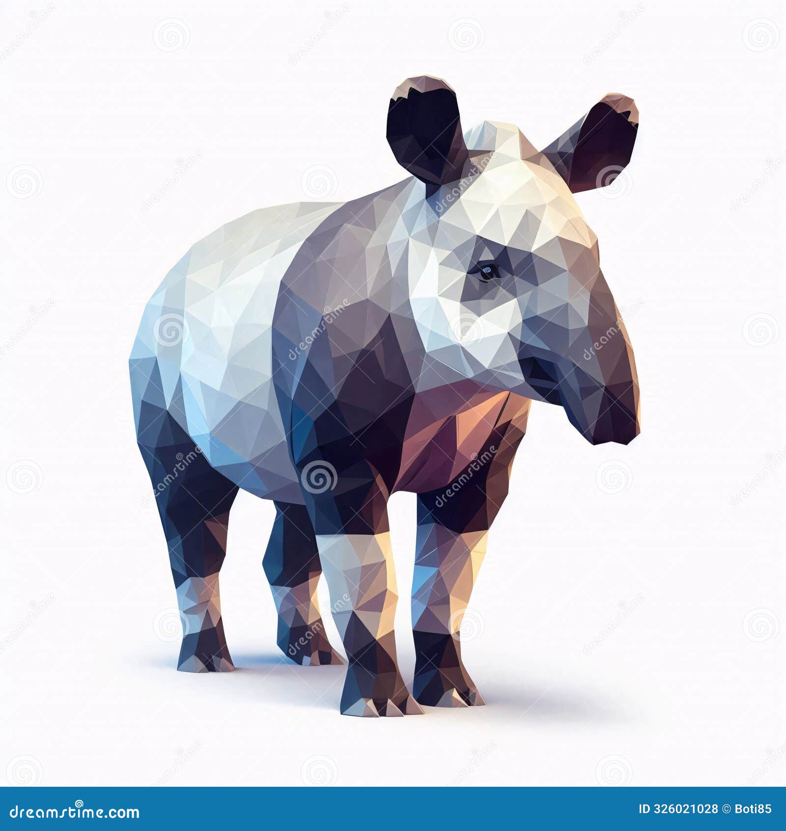 Various Tapir Breeds Cartoon Seamless Wallpaper Background Vector ...
