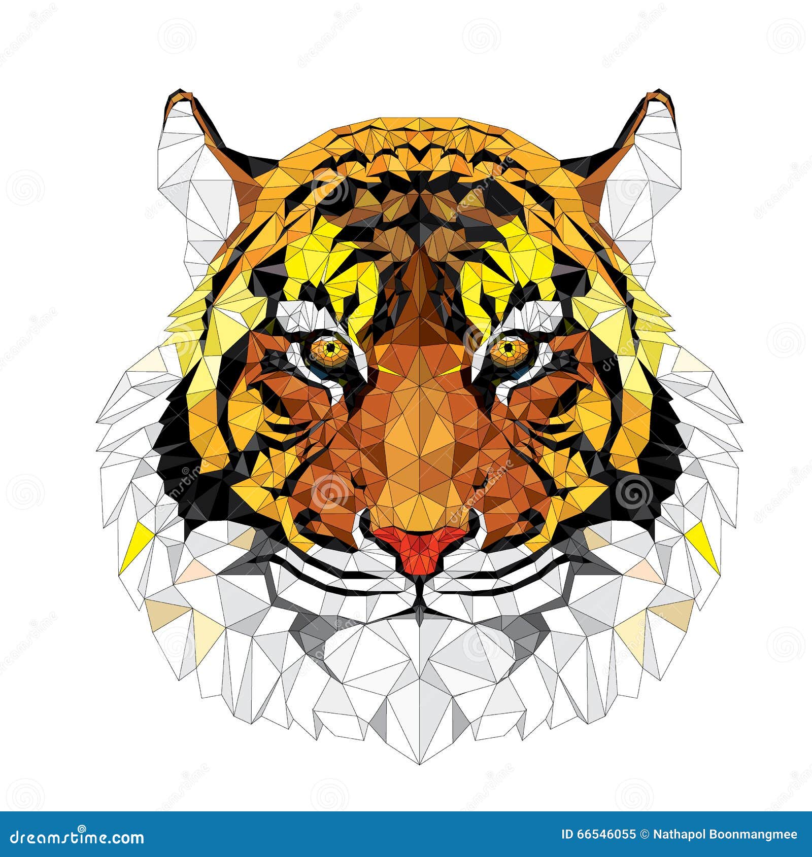 Low Polygon Tiger Geometric Pattern - Vector Illustration Stock Vector ... Low Polygon Tiger Geometric Pattern - Vector Illustration Stock Vector ...