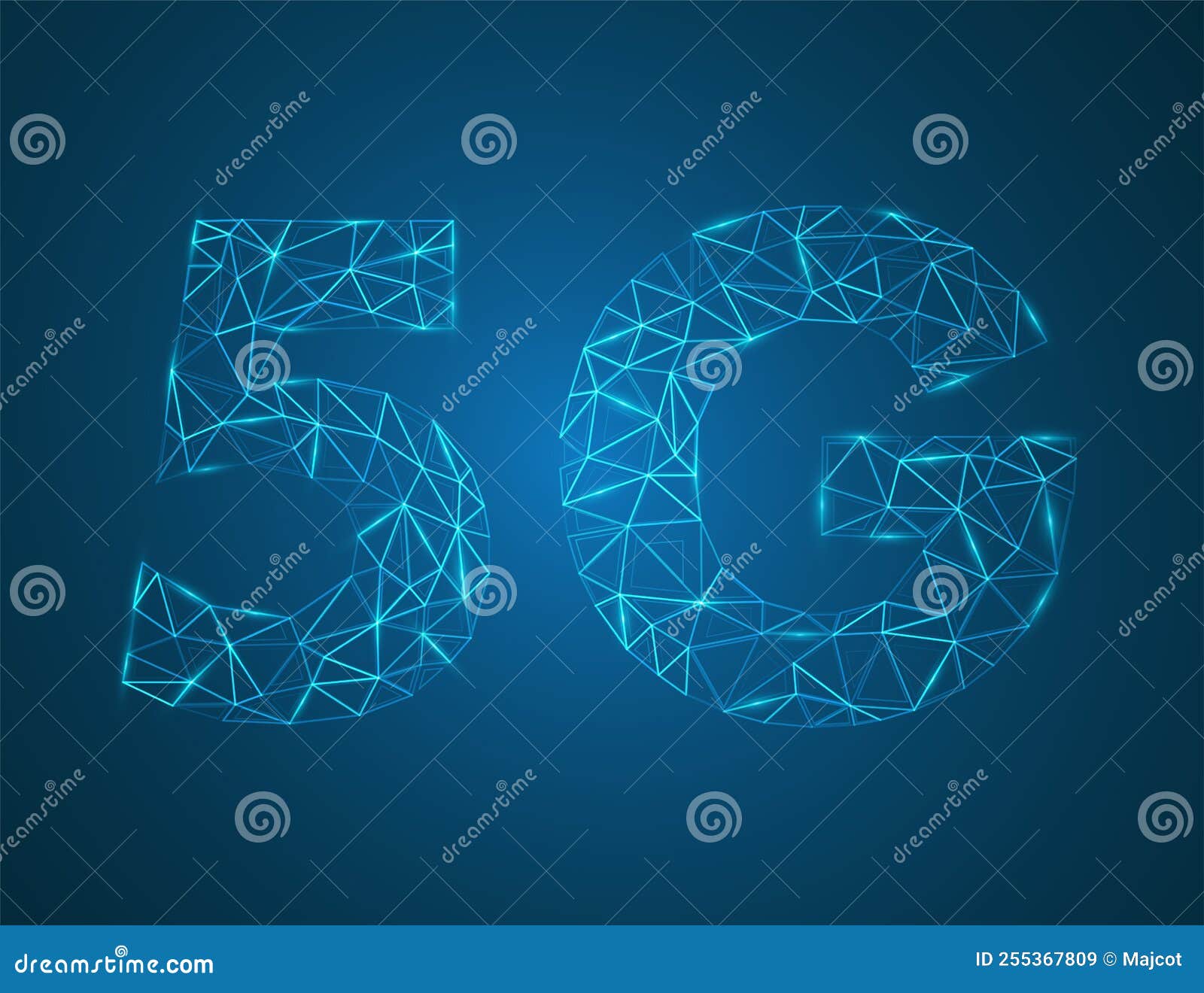 Low Polygonal Fast 5G Internet Connection Concept Stock Vector ...