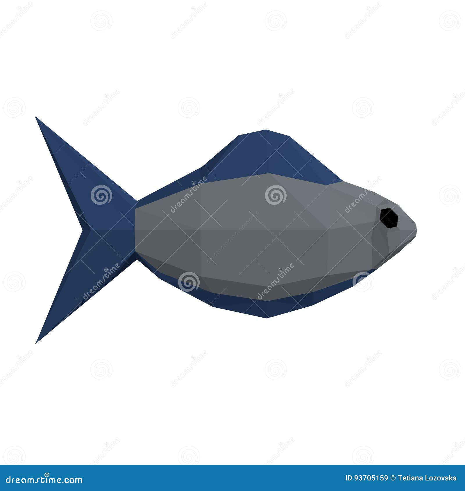 Low Polygonal Geometric Cartoon Fish Stock Illustration - Illustration ...