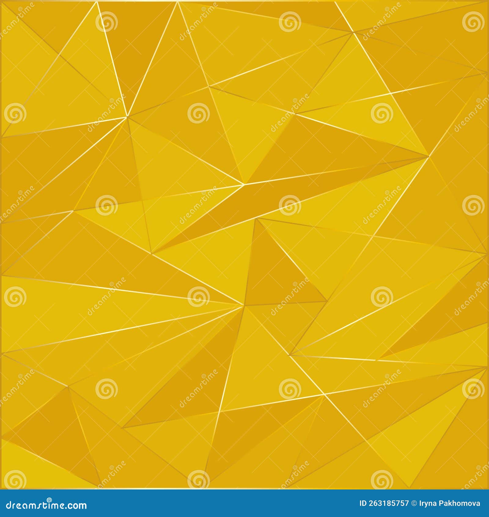 Low Polygonal Gold Colored Square Pattern with Metal Gradient Stock ...