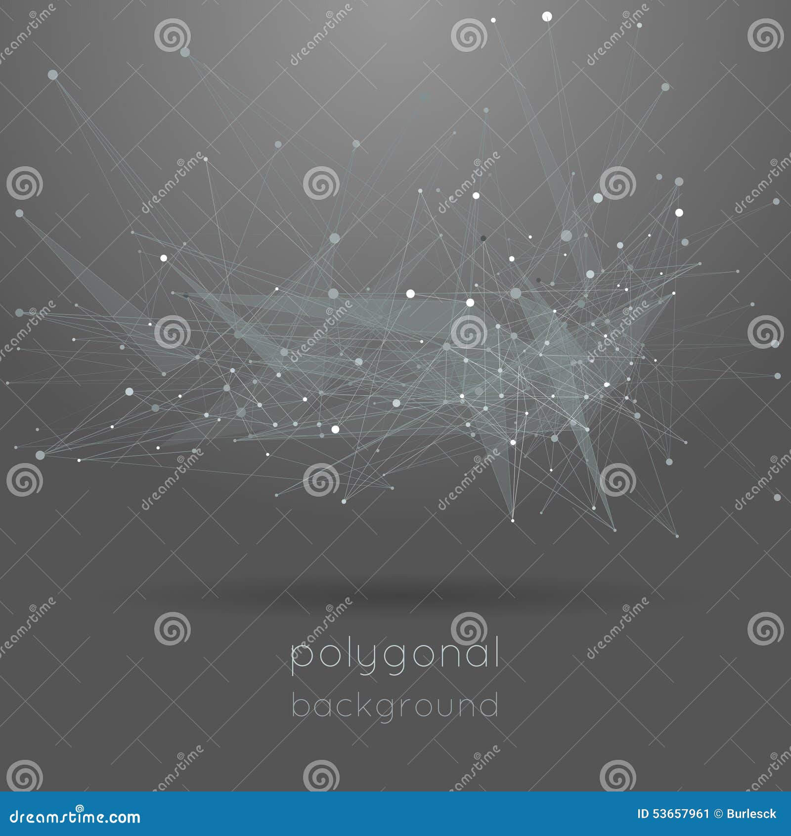 Low Polygonal Gray Background with Text Stock Vector - Illustration of ...