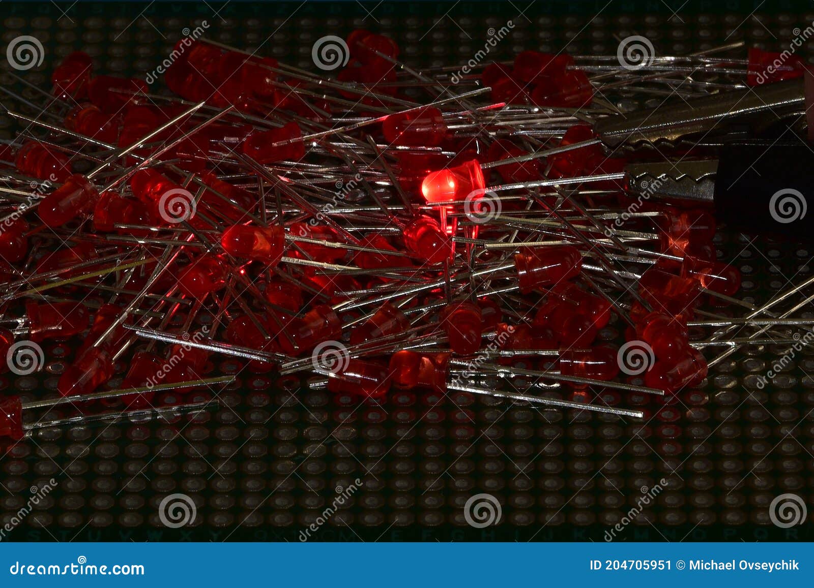 Low-power Semiconductor Red LEDs in a Semitransparent Plastic Case ...