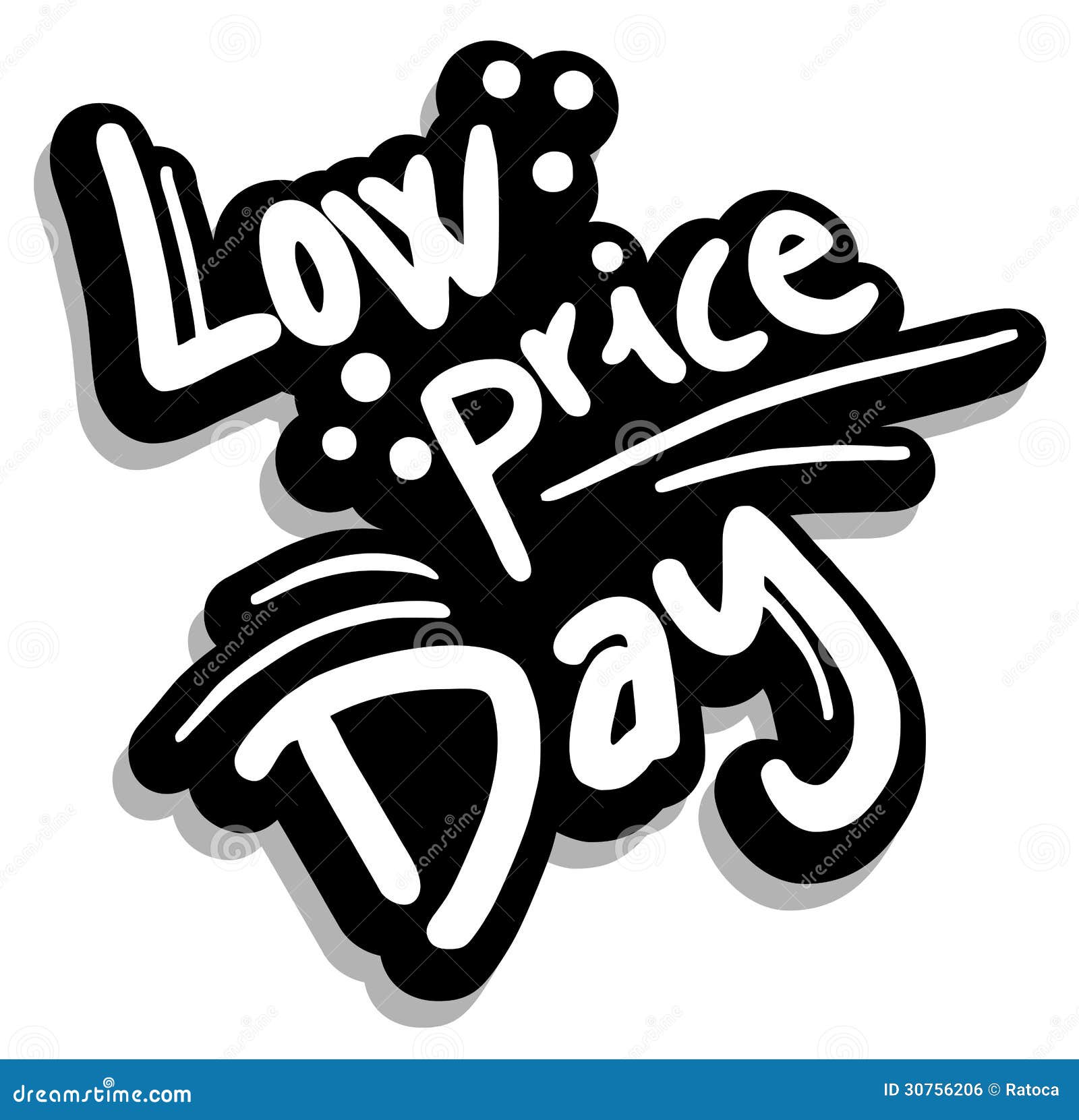 Low price day stock vector. Illustration of black, placard - 30756206