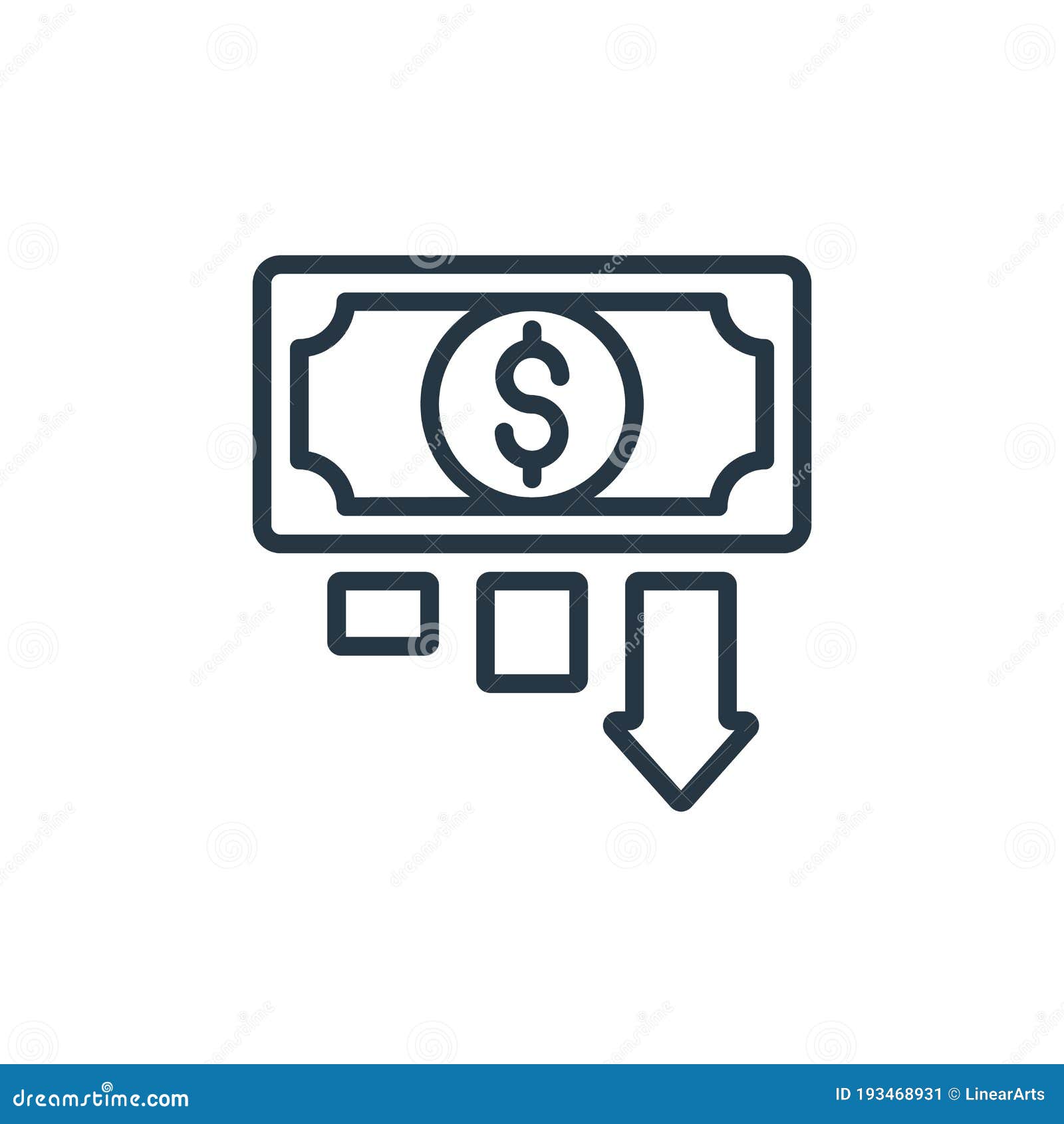 Low Price Icon Vector from Sales Concept. Thin Line Illustration of Low ...