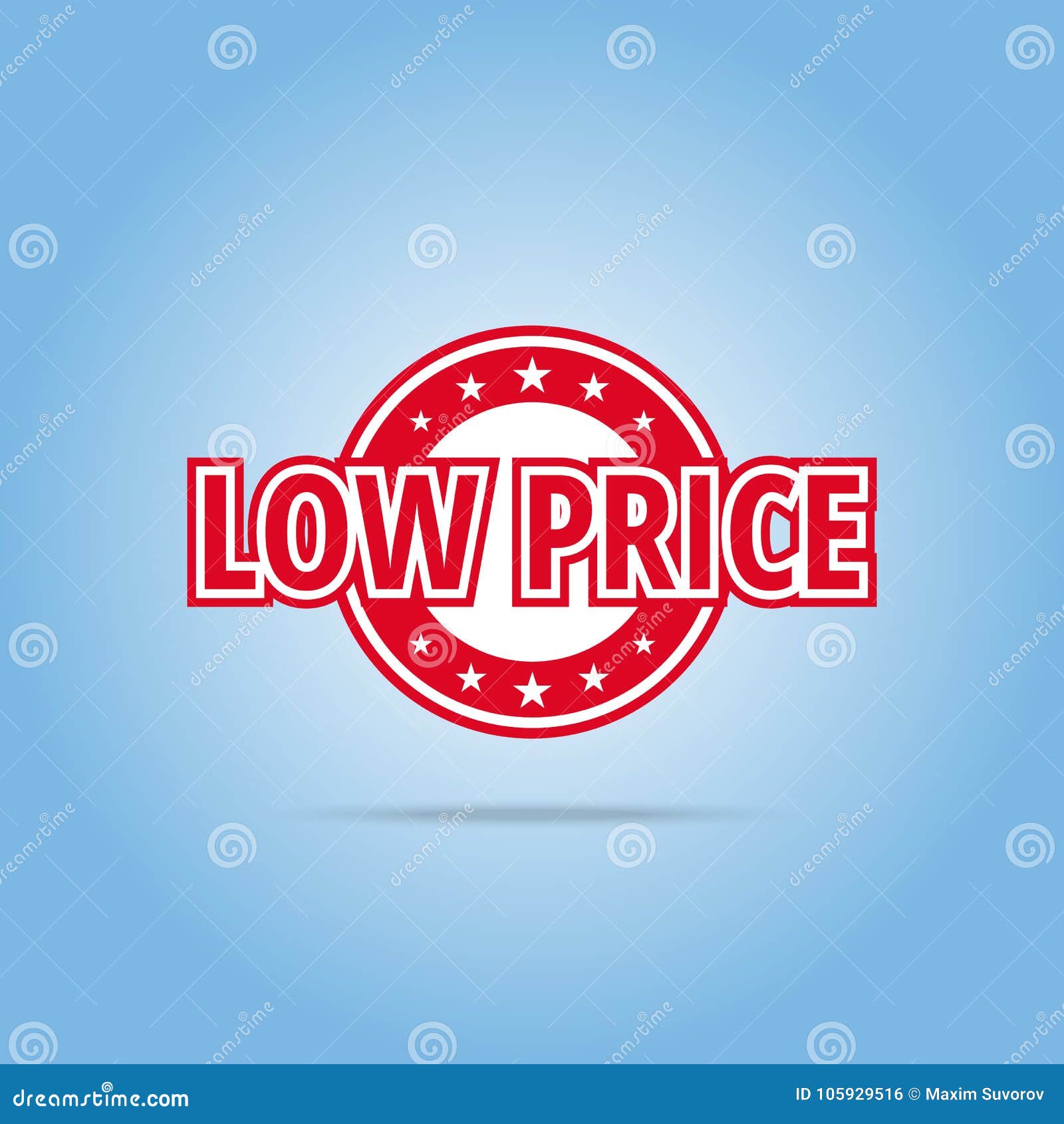 Low Price Label. Red Color, on White Stock Vector - Illustration of ...